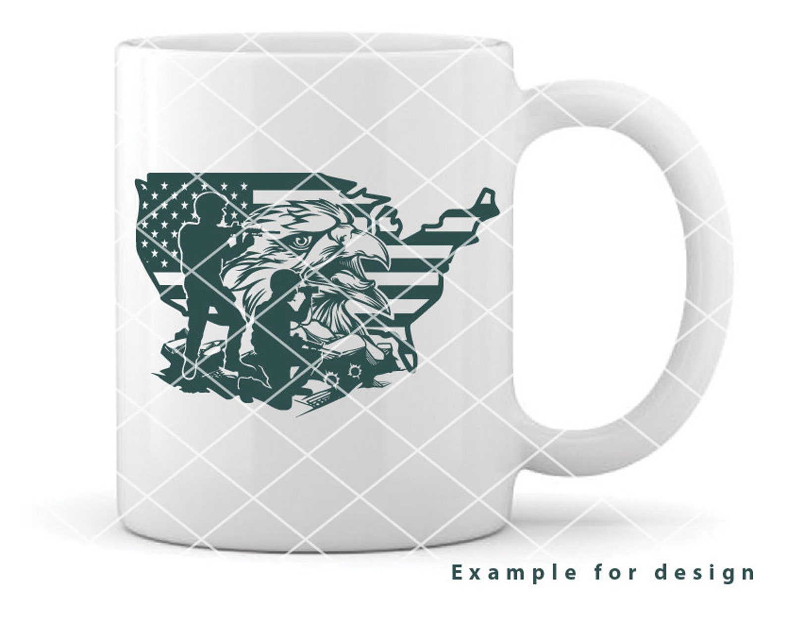 US Patriotic Eagle Soldier Svg Military Eagle Svg American - Etsy