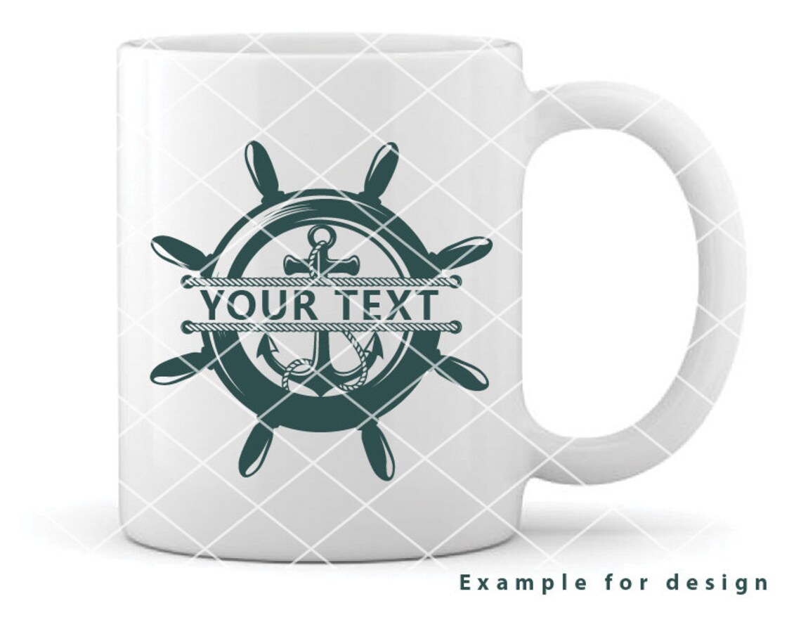 Split Anchor Name Frame Svg Split Anchor Rope Svg Monogram - Etsy