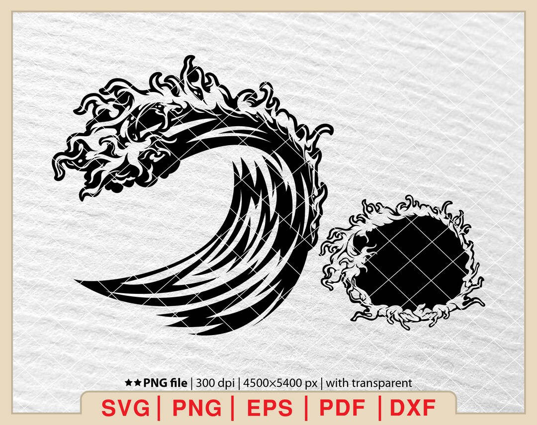 Paquete SVG de onda, svg de onda, la gran ola, svg de onda de mar ...