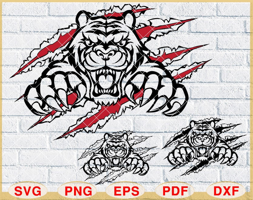 Tiger Claws Scratch Svg Tiger Head Svg Tiger Scratch Svg - Etsy