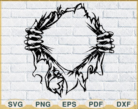 Ripped Svgtear Away Svgripped Open Shirt Svgzombie Hand - Etsy