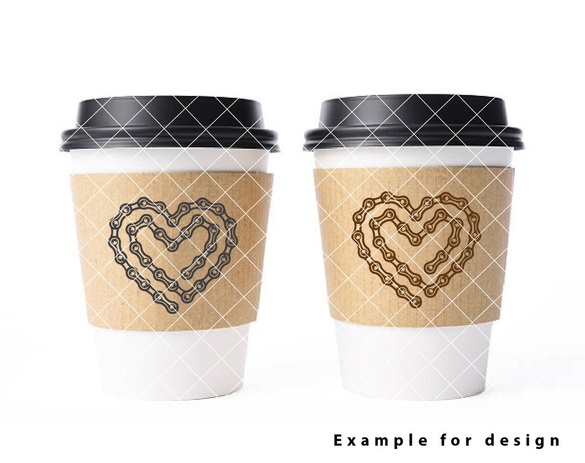Bicycle Chain Heart SVG: Love Cycling Design (digital Files) - Etsy