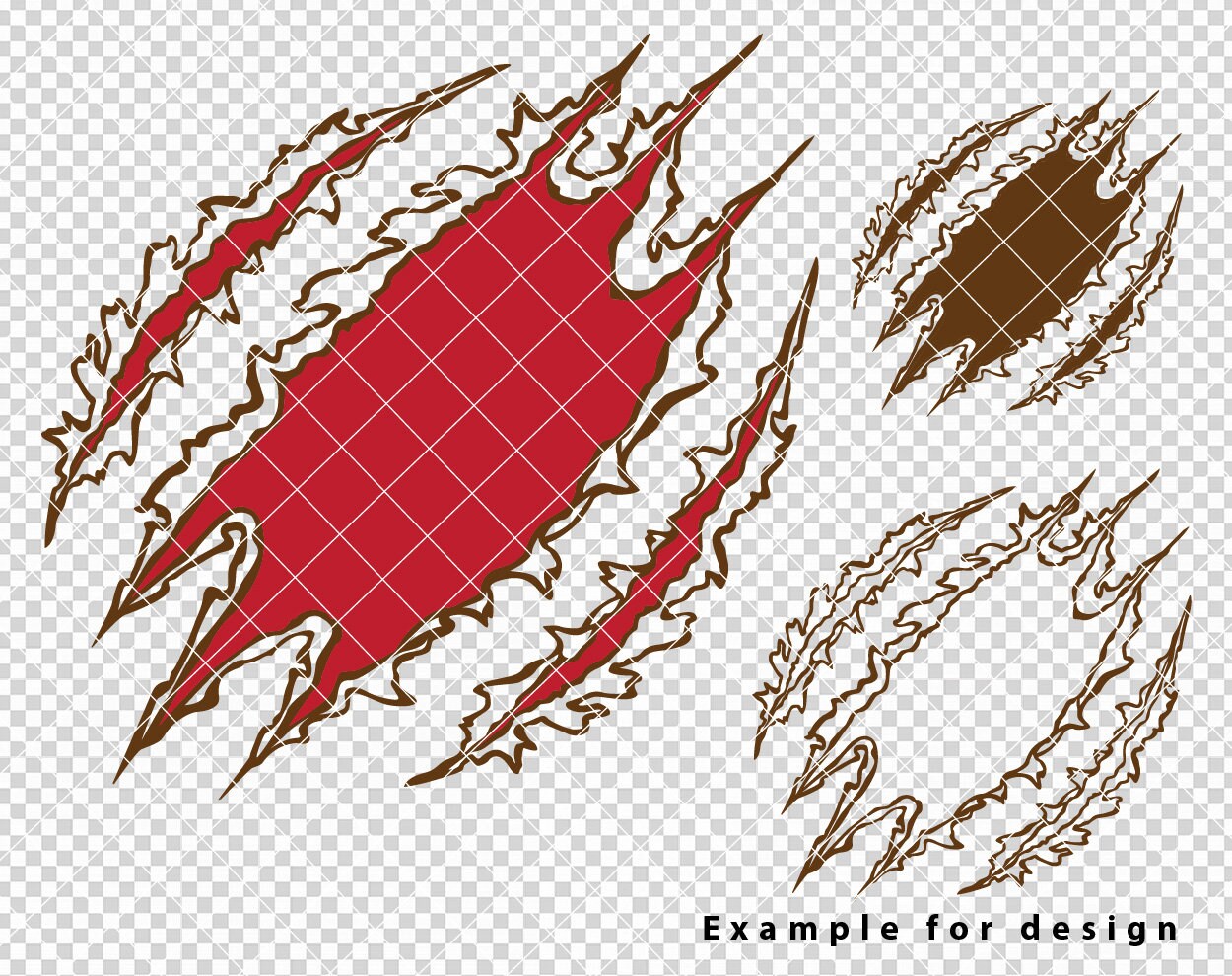 Claw Scratches SVG: Bloody Ripped Marks, Jurassic Park, Panther ...