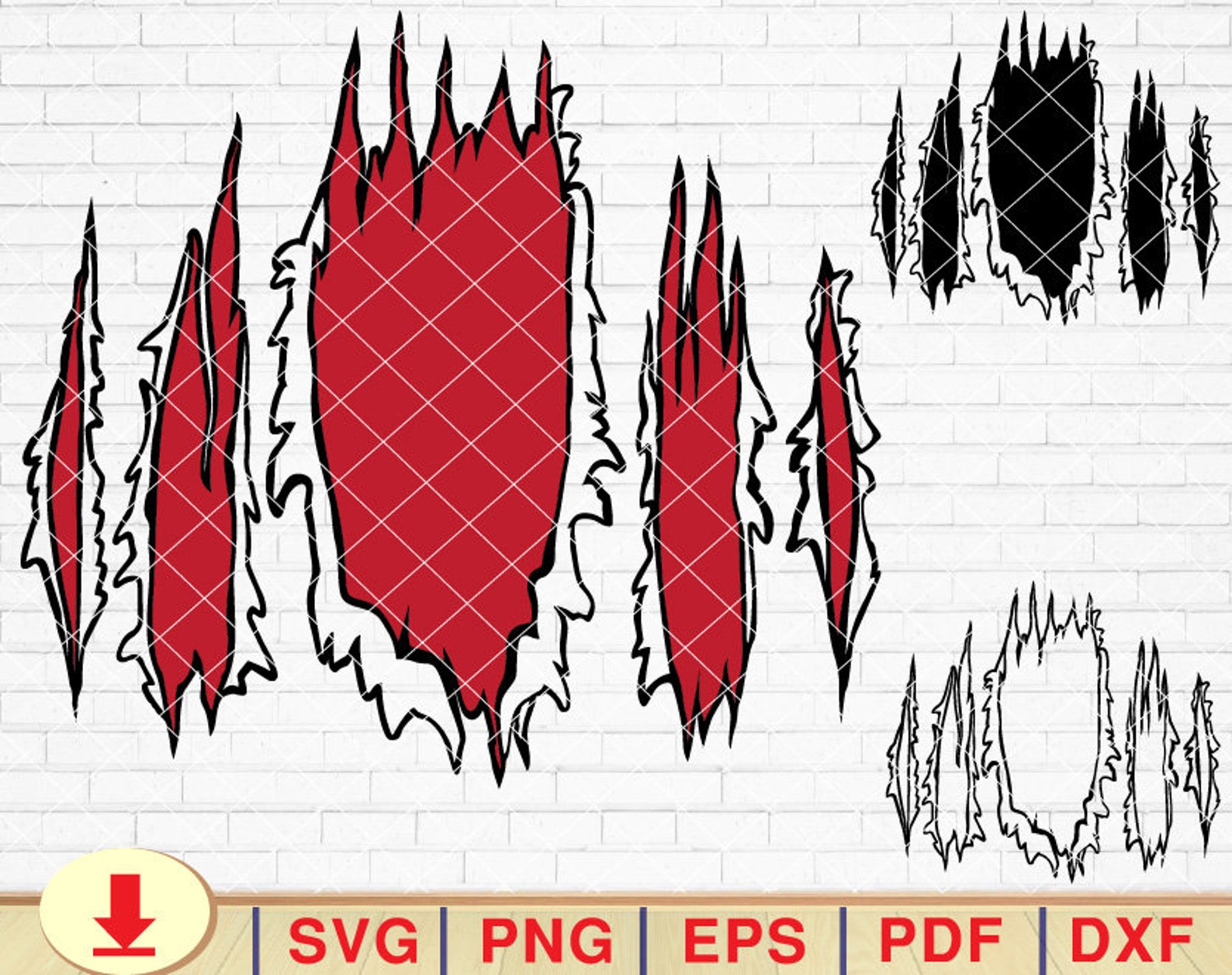 Ripped Svg Scratch Svg Claw Svg Claw Marks Svg Claw - Etsy