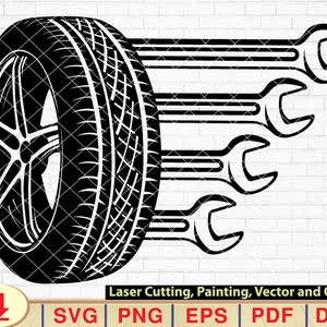 Wheel Svg Wrench Svg Repair Tool Svg Tools Svg Mechanic - Etsy
