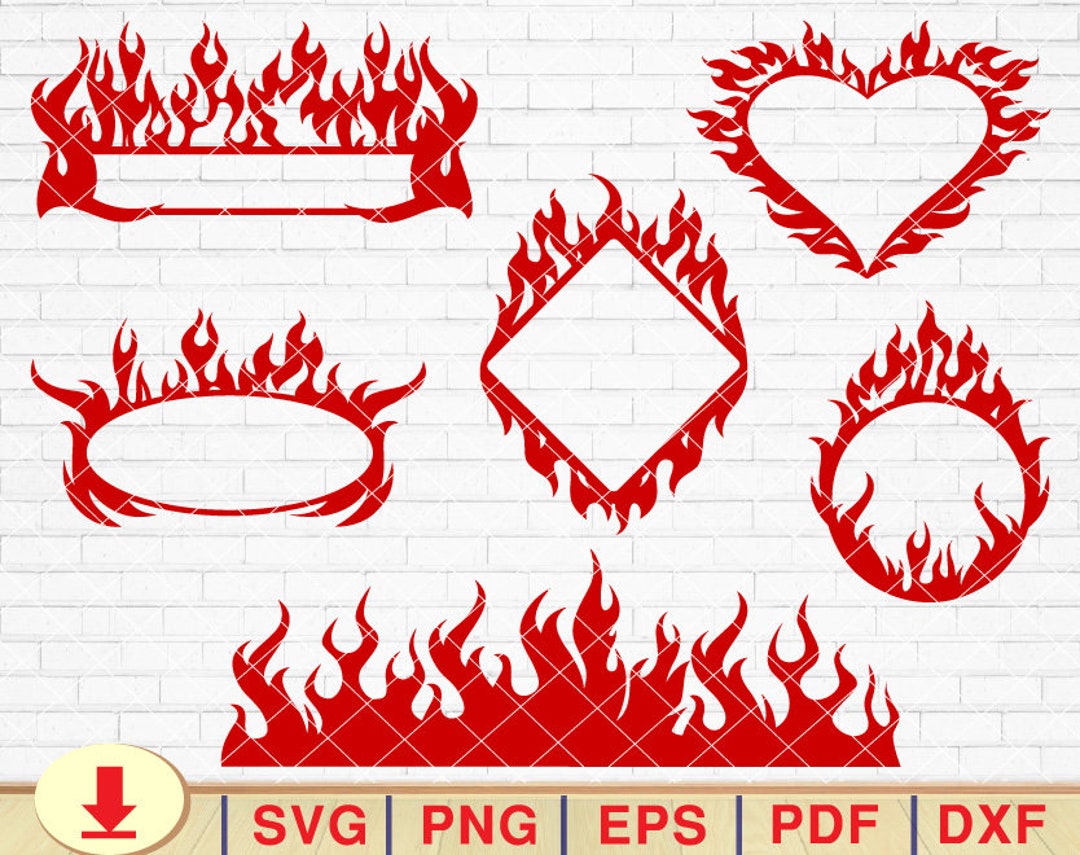 Fire Flames SVG Bundle: Burning Designs (digital Download) - Etsy