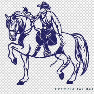 Cowboy Svg Cowboy Riding Horse Svg Rodeo Cowboy Svg - Etsy
