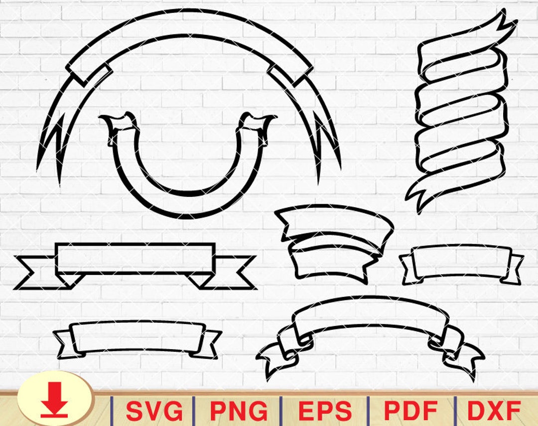 Banner Svg Bundle, Ribbon Svg, Label Svg, Banner Ribbon Svg, Bunting ...