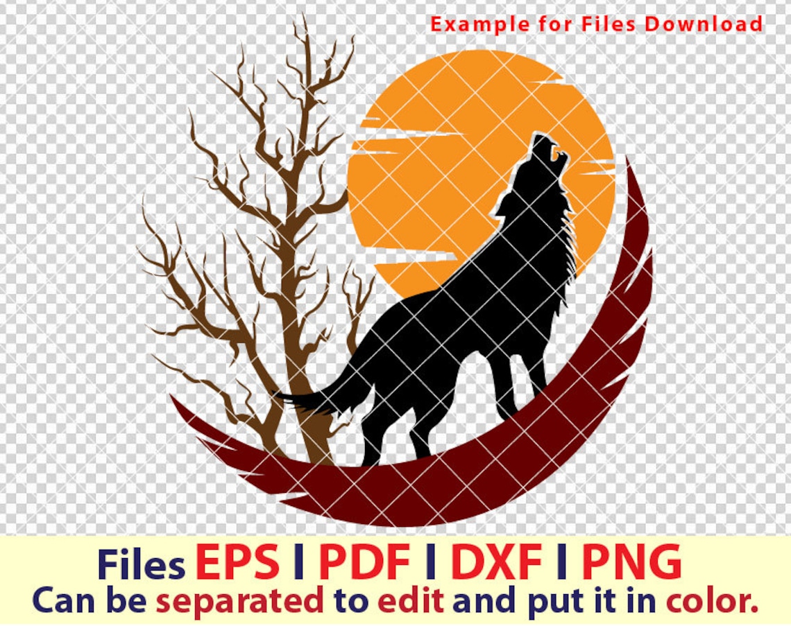 Wolf Moon Svg Howling Wolf Svg Wolf Howling Moon Svg Wolf - Etsy