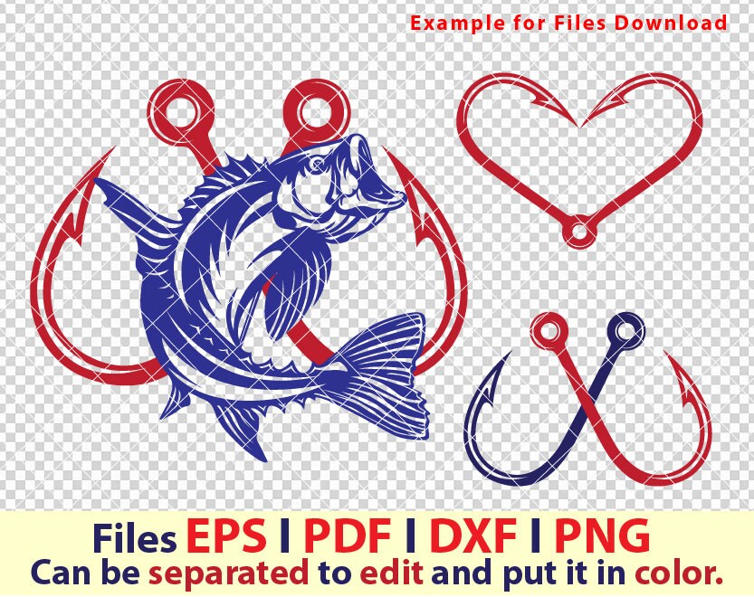 Bass Fish Svg Fish Hook Svg Fish Svg Sailfish Svg Fish - Etsy