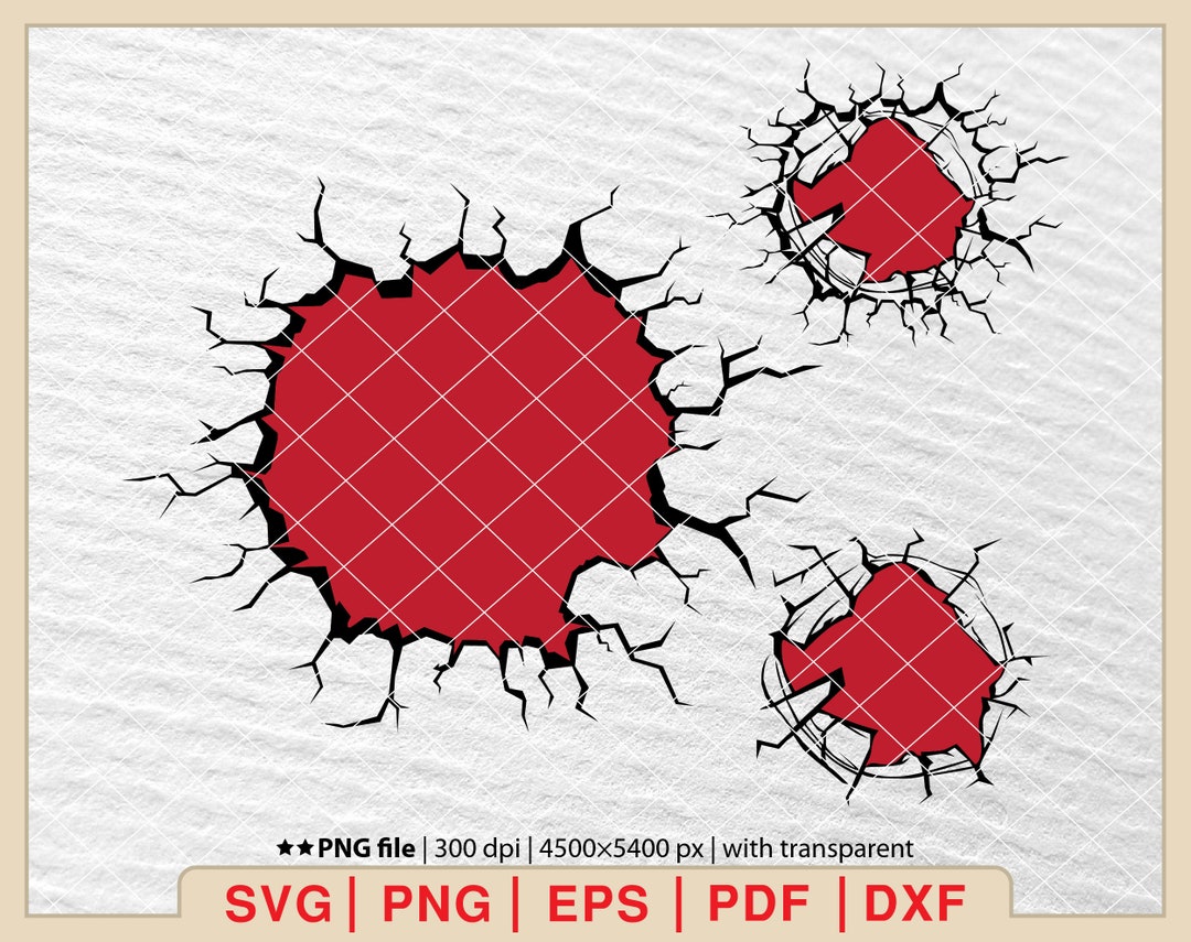 Hole Crack Svg, Crack Svg, Wall Crack Svg, Explosion Svg, Big Hole ...