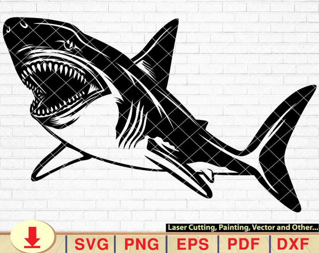 Shark in the Ocean Svg Shark Design Svg Shark Svg Shark - Etsy