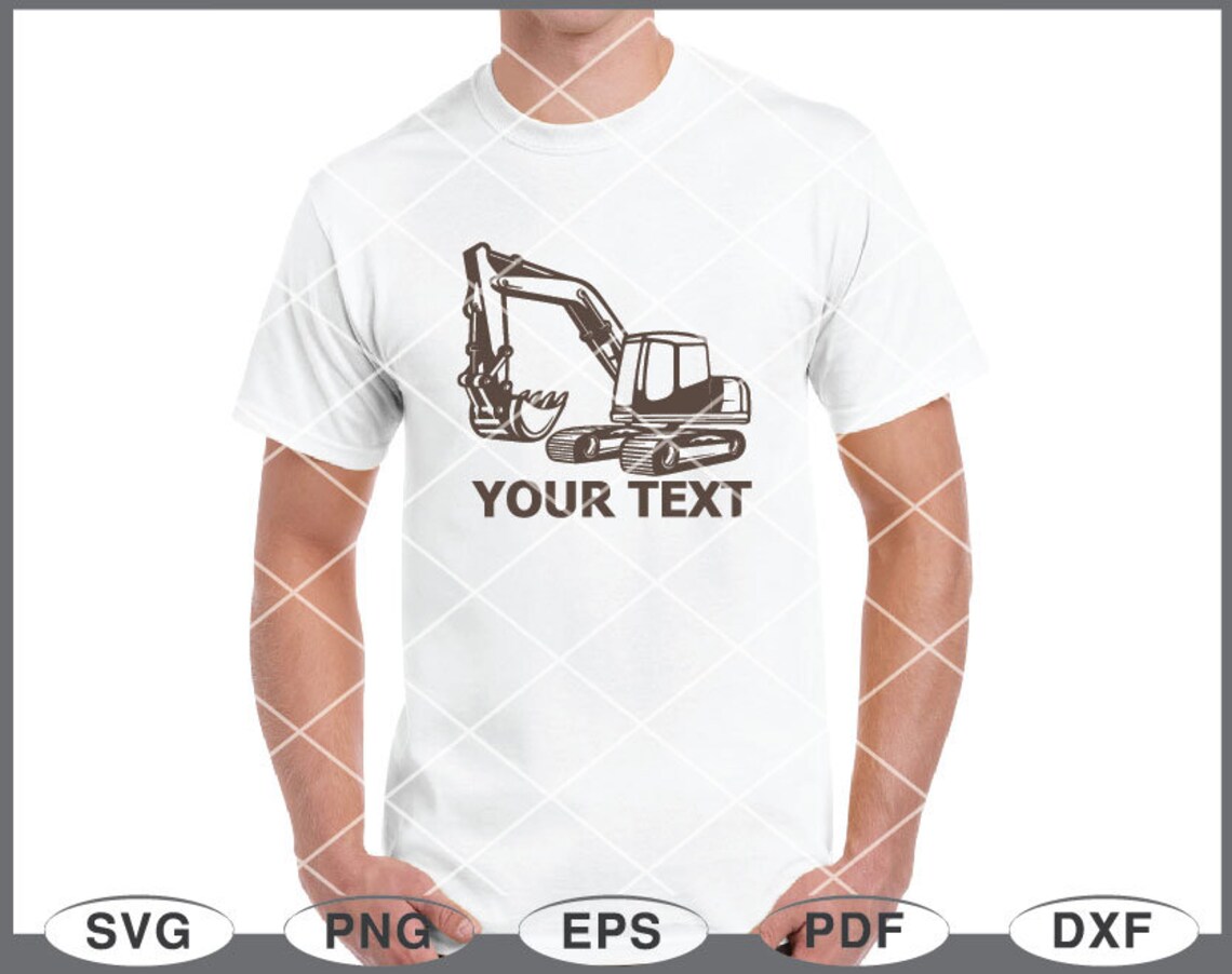 Excavator Svgexcavator Clipartexcavator Cutfileexcavator | Etsy