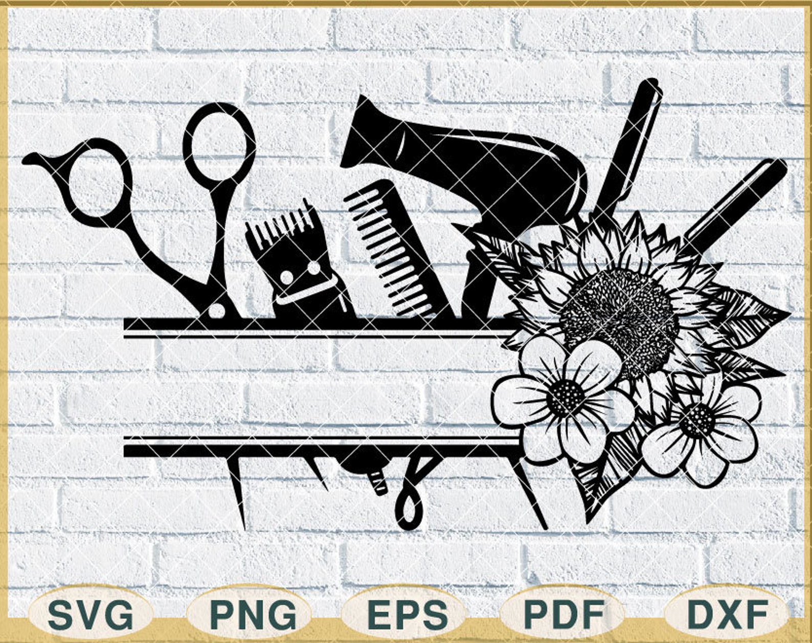 Hair Stylist Svg Hairdresser Svg Hair Stylist Monogram Svg | Etsy