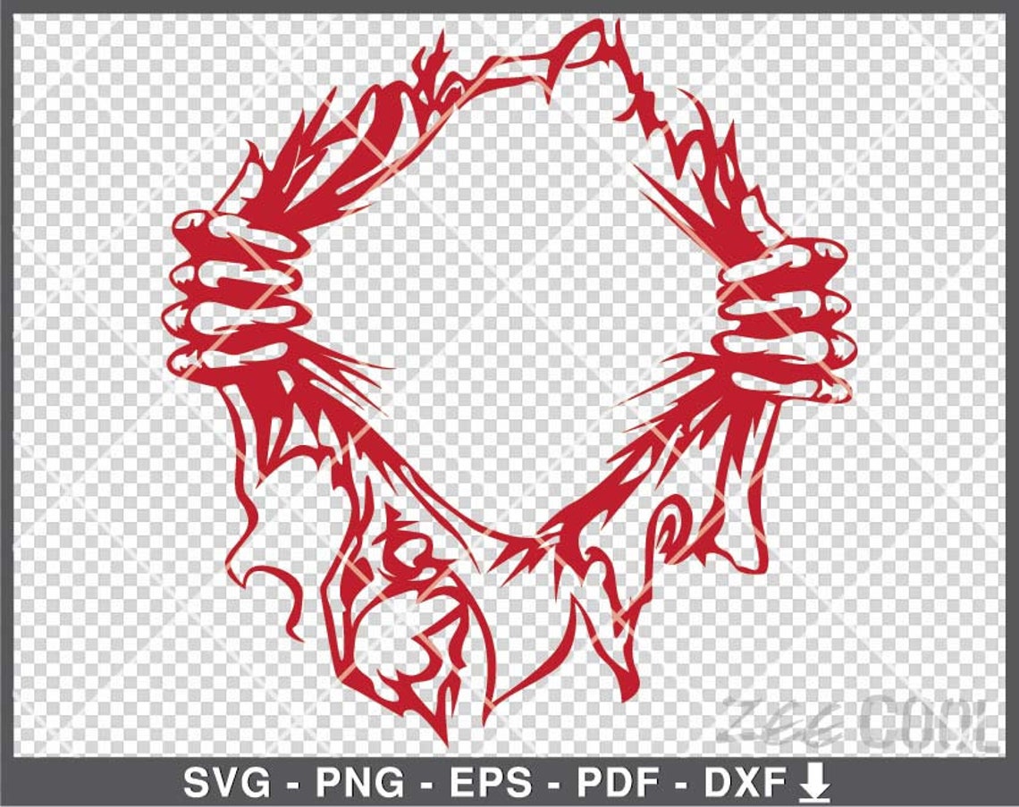 Ripped Svgtear Away Svgripped Open Shirt Svgzombie Hand - Etsy