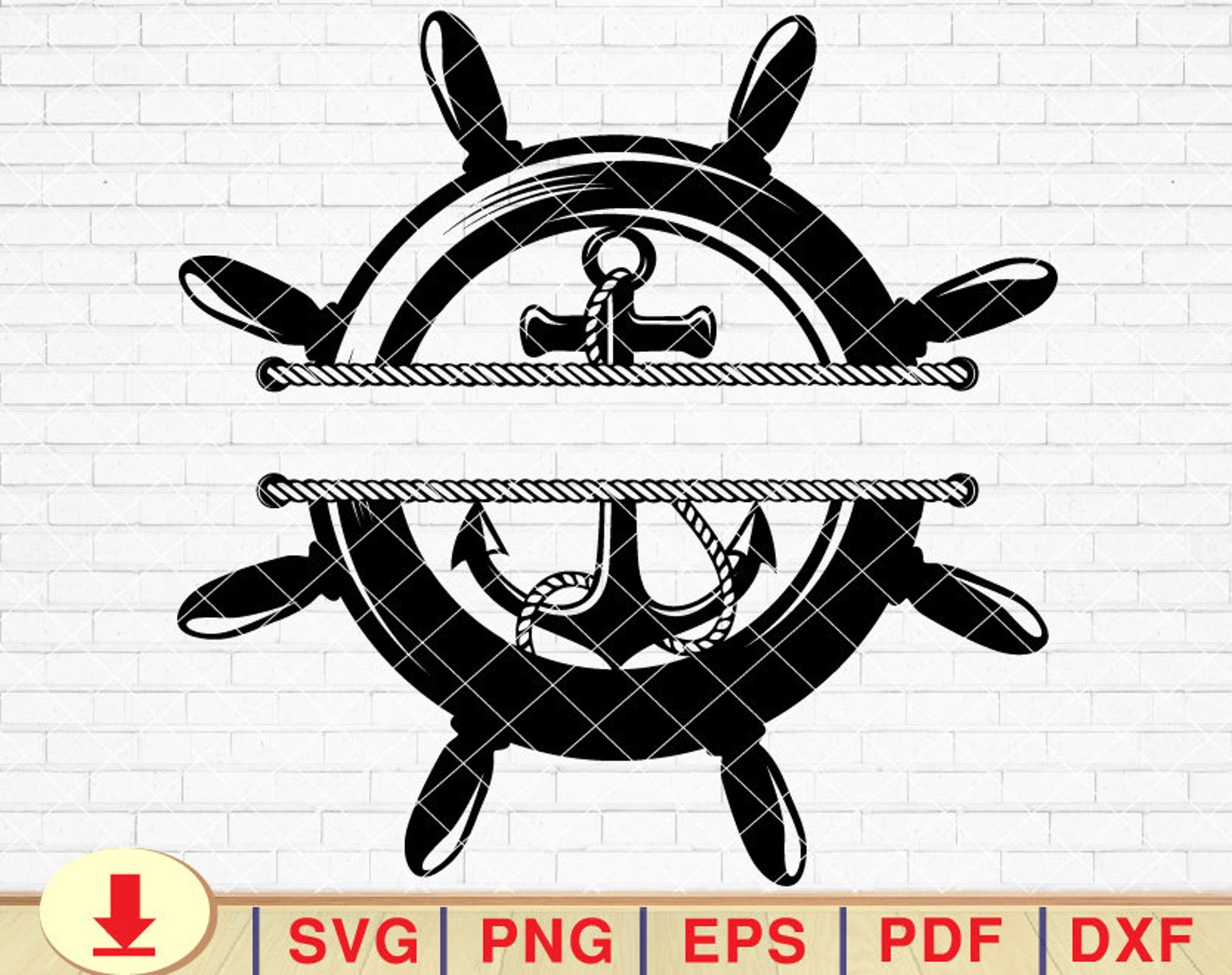 Split Anchor Name Frame Svg Split Anchor Rope Svg Monogram - Etsy