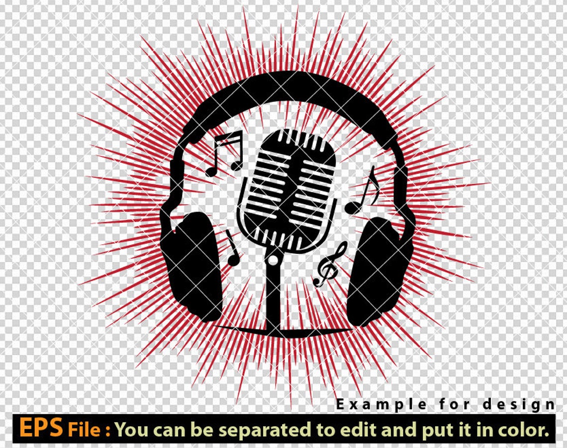 Music Note Svg Microphone Svg Vintage Microphone Svg Music - Etsy