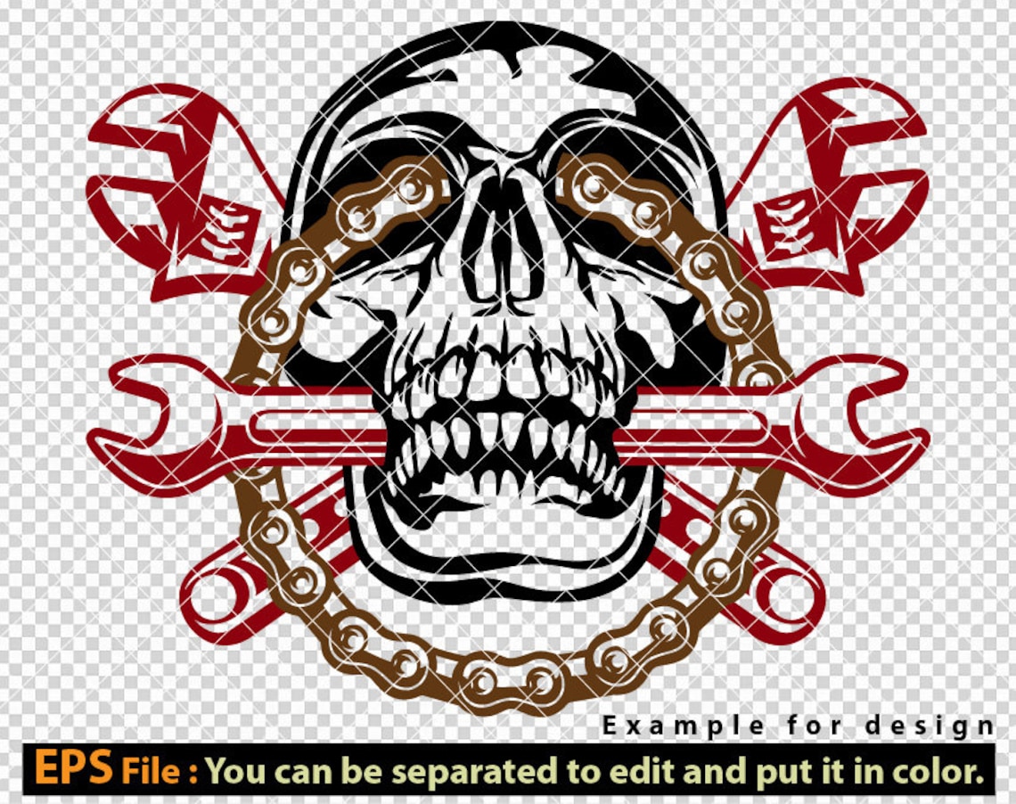Mechanic Skull Svg Skull Svg Tools Svg Mechanic Shirt Svg - Etsy