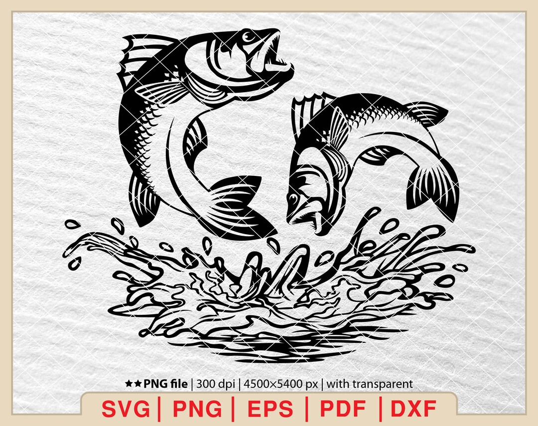 Bass Fishing SVG: Fish Hook Clipart, Vector, Cricut (digital Files) - Etsy