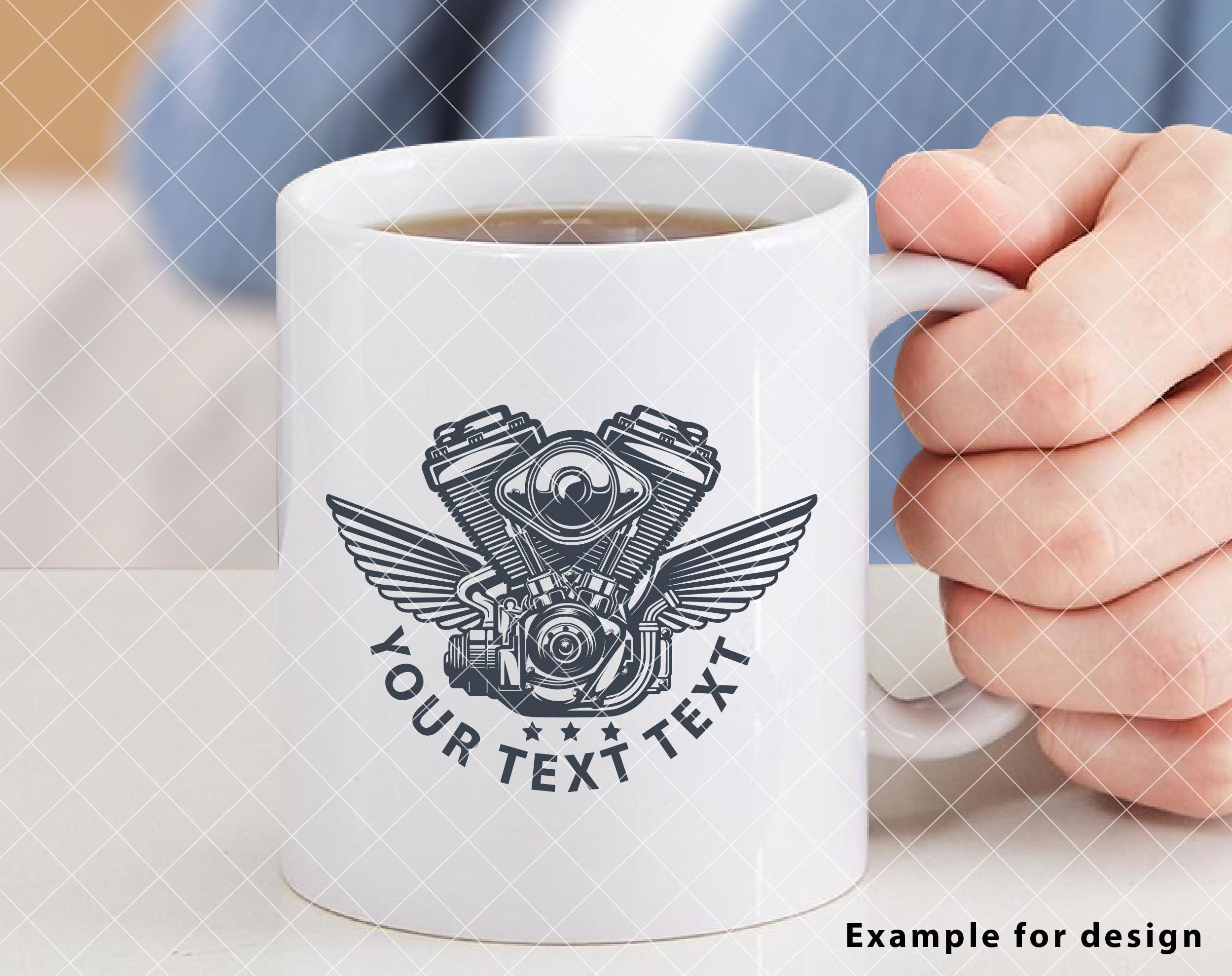 Winged Motorcycle Engine SVG: Biker Design (digital Files) - Etsy