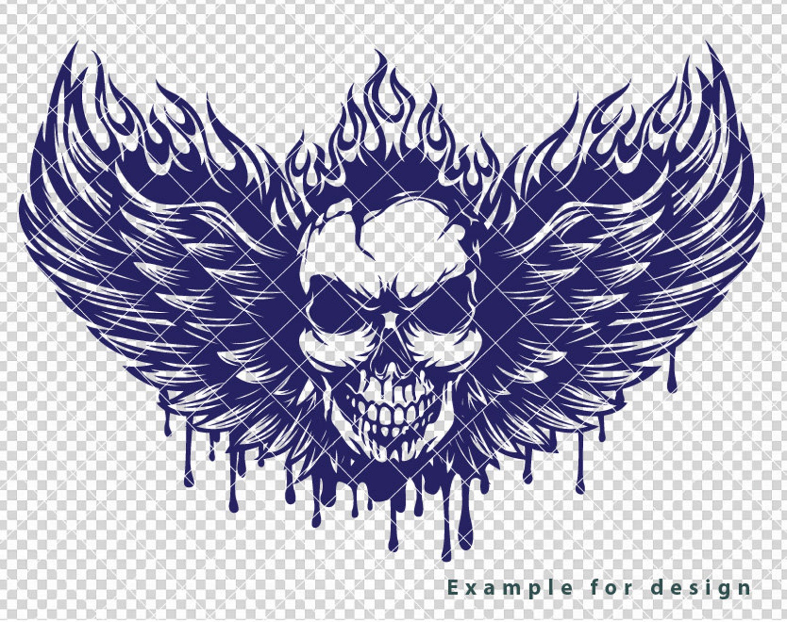 Skull With Wings Svg Winged Skull Svg Skull Svg Skull Head - Etsy