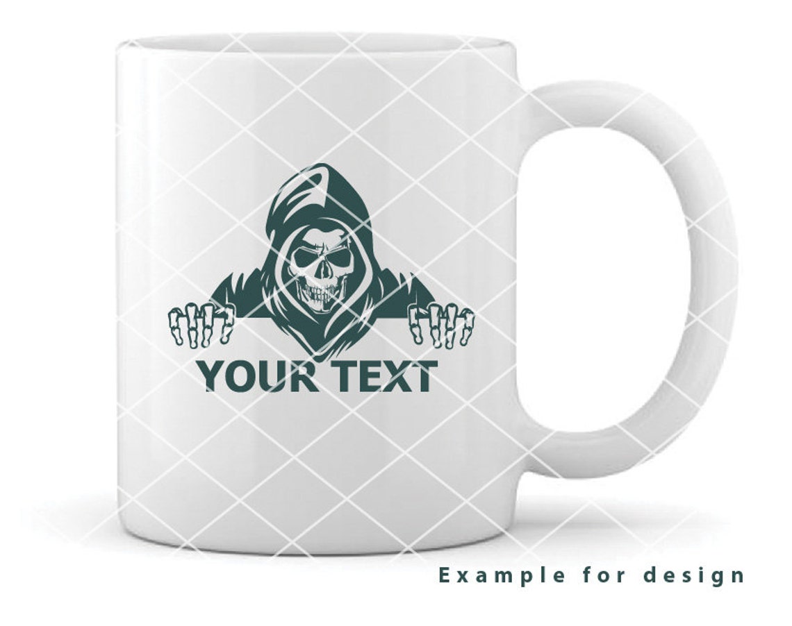 Skull Monogram Frame Svg Skull Svg Halloween Frame Svg - Etsy