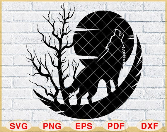 Wolf Moon Svg Howling Wolf Svg Wolf Howling Moon Svg Wolf - Etsy