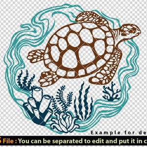 Turtle With Wave Svg Sea Turtle Svg Turtle Svg Turtle in - Etsy