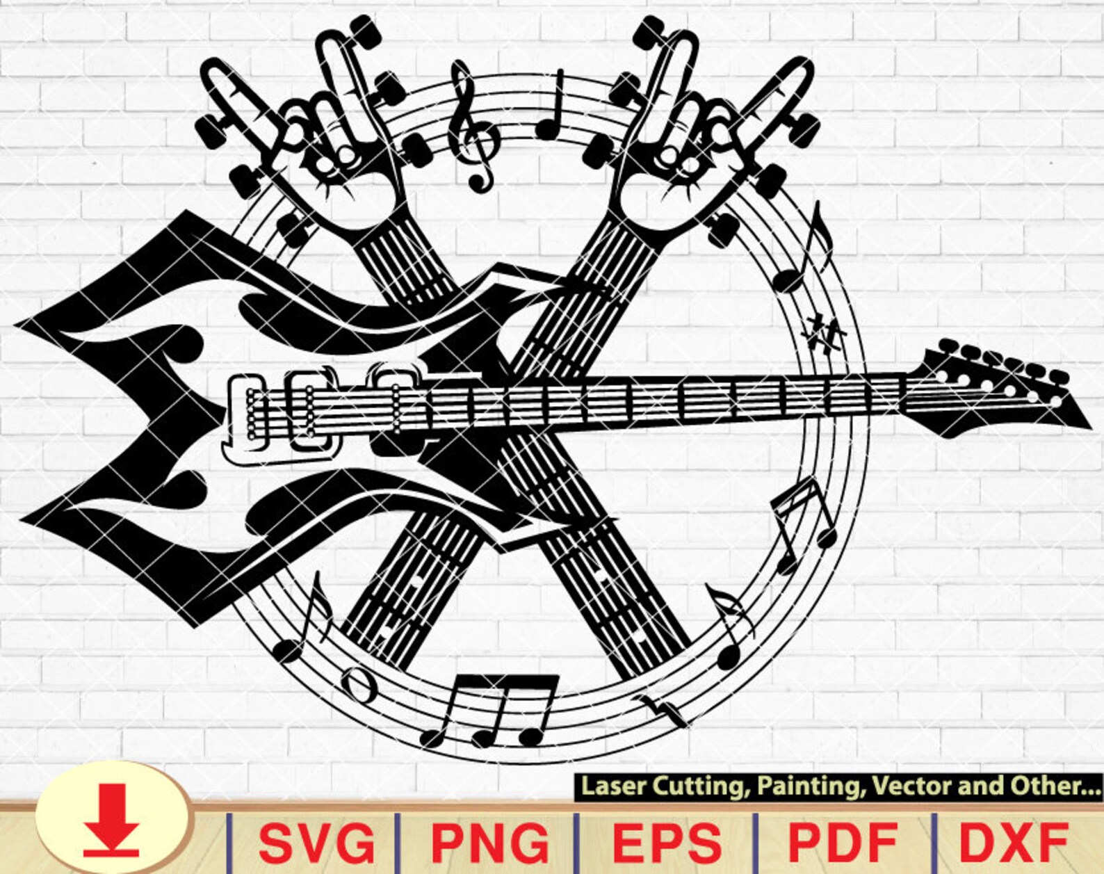 Rock Music Note Svg Music Svg Music Note Svg Musical Svg - Etsy