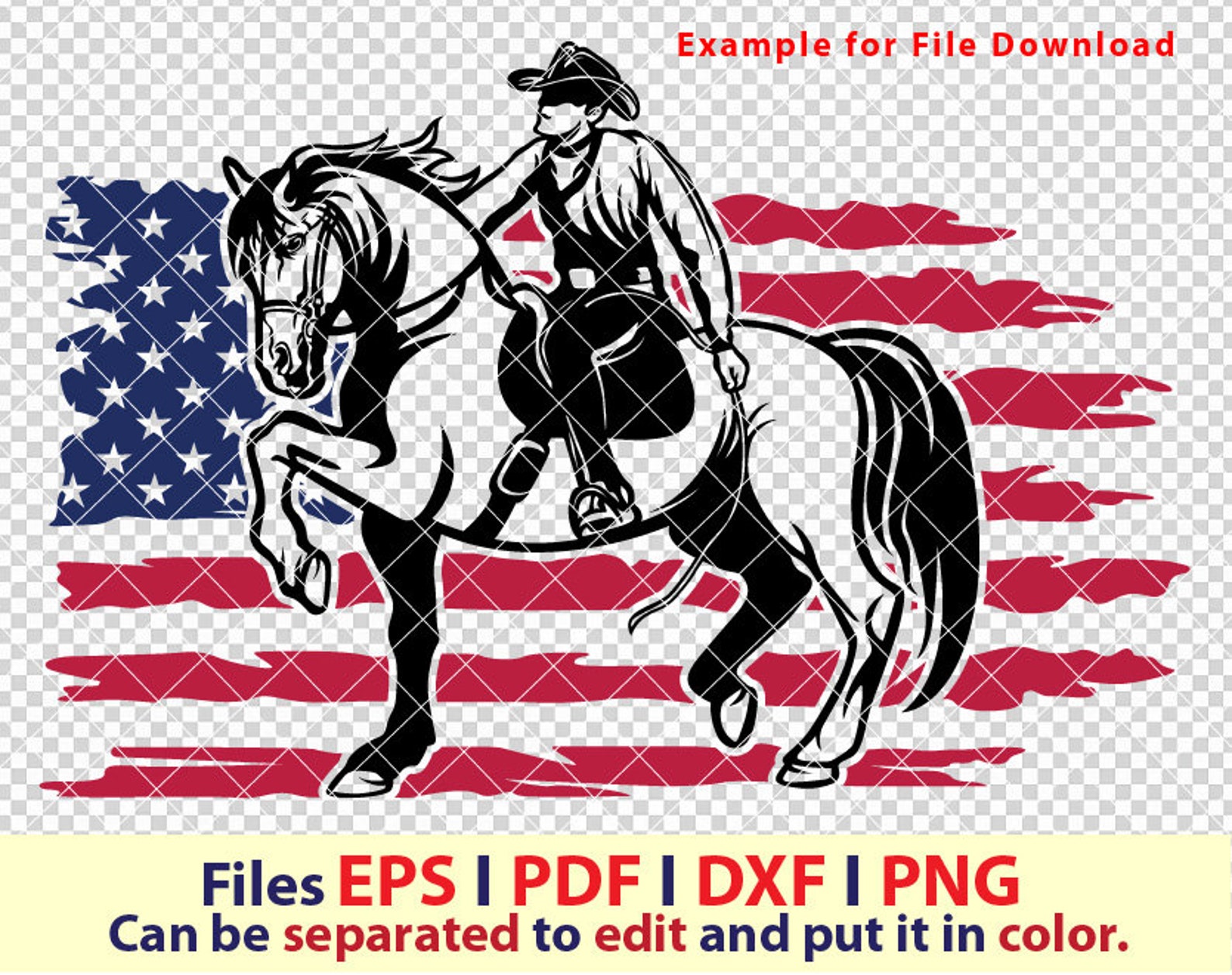 US Flag Cowboy Svg US Cowboy Svg Riding Horse Svg Horse - Etsy