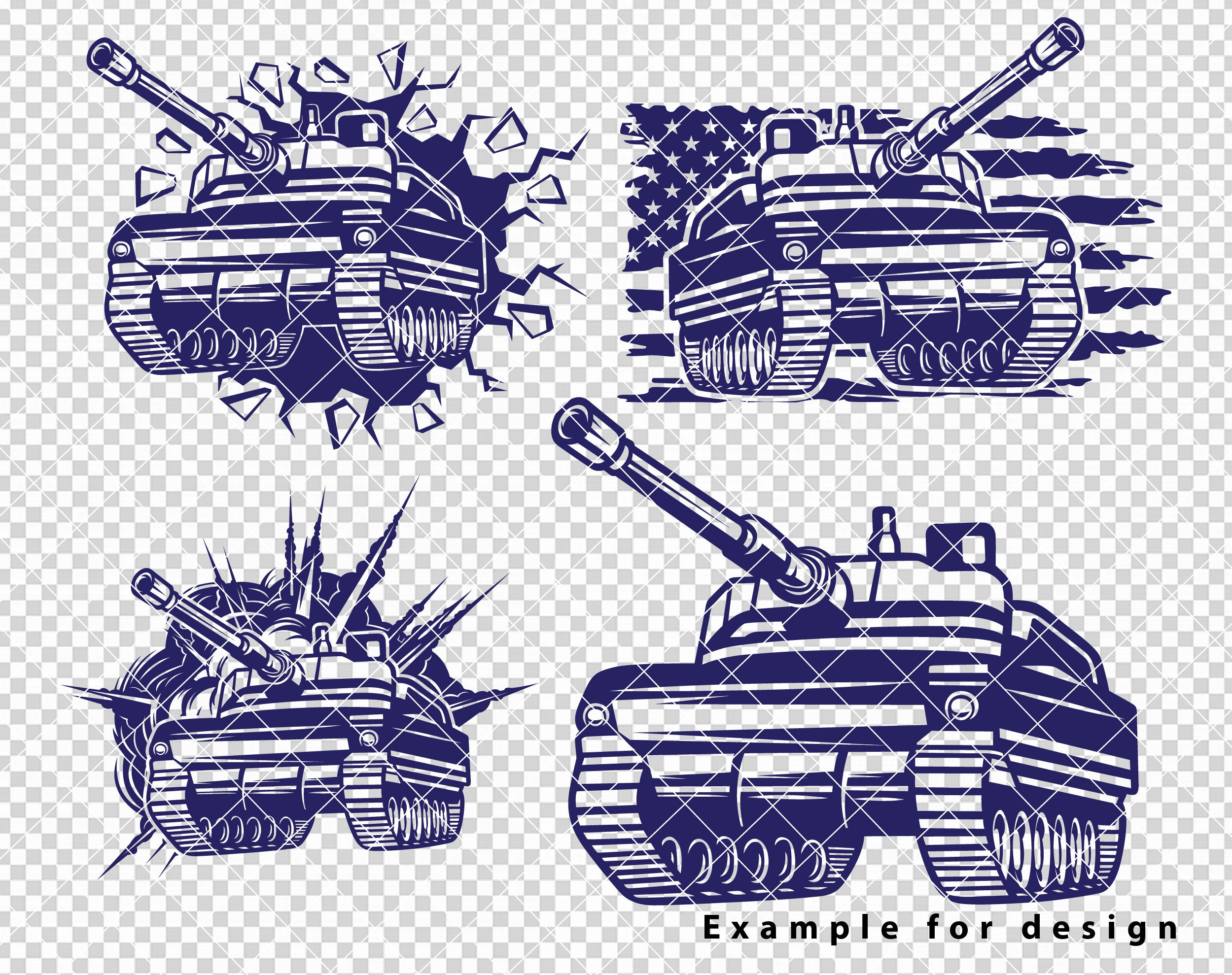 US Military Tank SVG Bundle: Army War Tank Graphics (digital Files) - Etsy