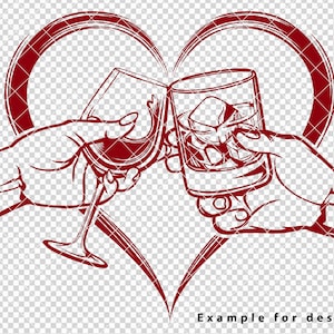 Wine and Whiskey Toast SVG: Anniversary Design (digital Download) - Etsy