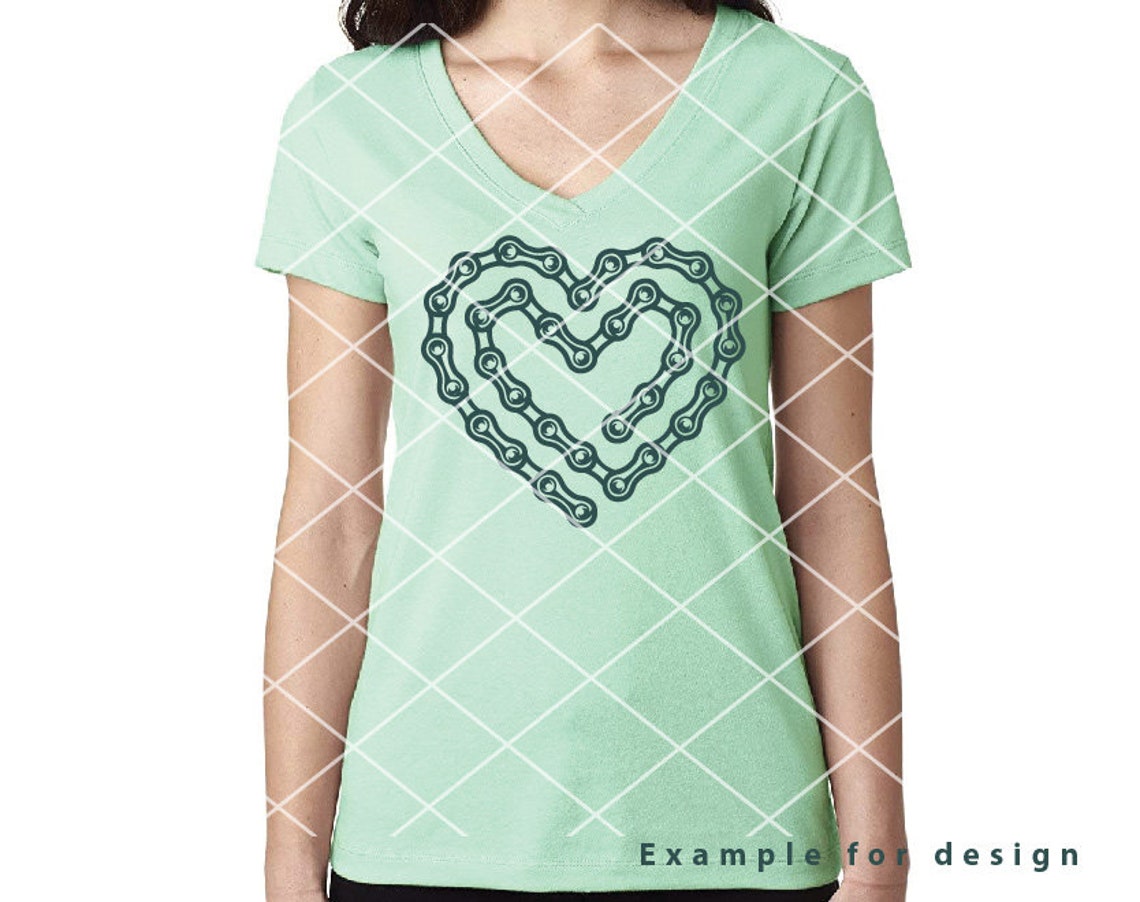 Bicycle Chain Heart Svg Love Bicycle Svg Chain Link Heart - Etsy