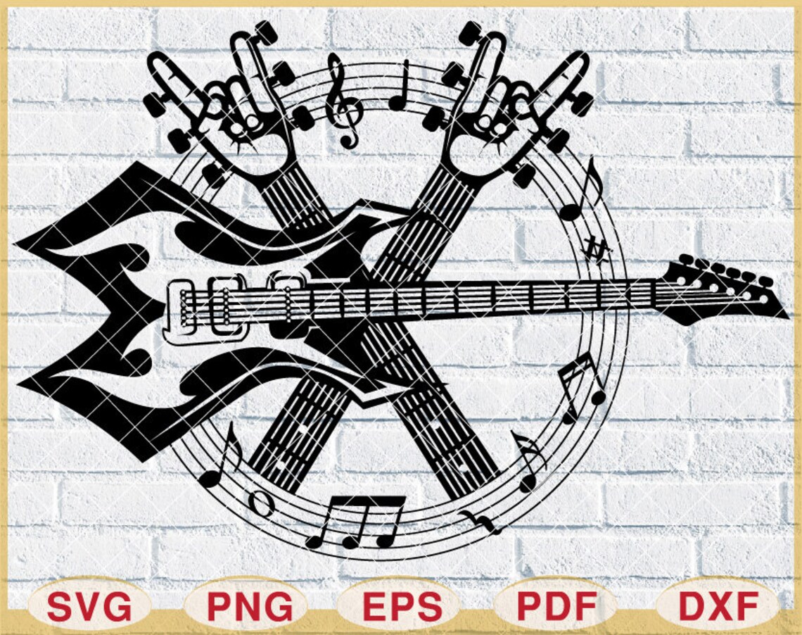 Rock Music Note Svg Music Svg Music Note Svg Musical Svg - Etsy