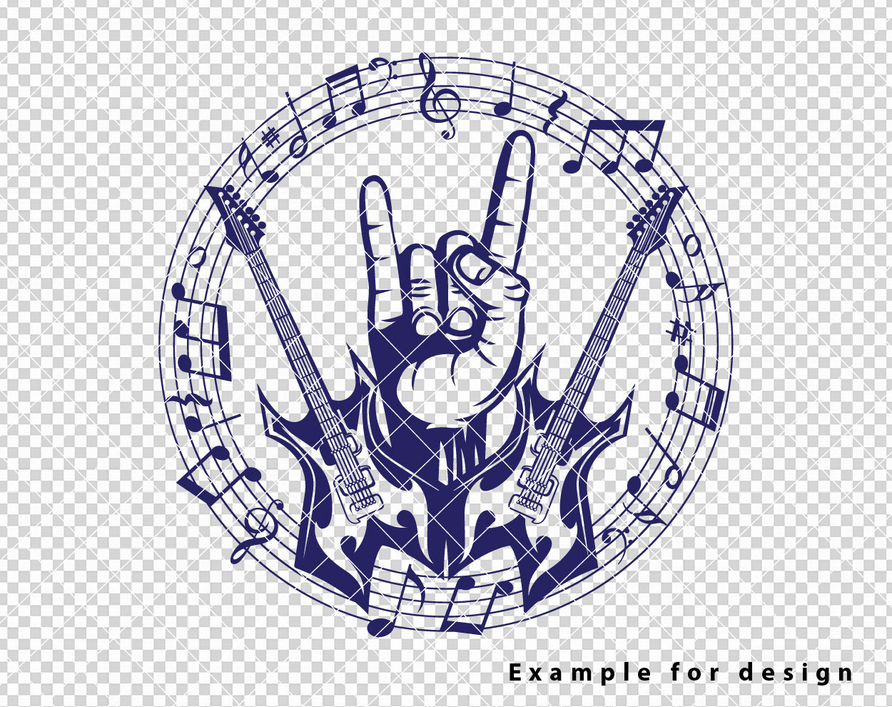 Rock Music Notes SVG, Guitar, Hand Symbol (digital Files) - Etsy