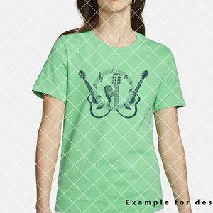 Guitar Music Note Svg, Rock Music Svg, Music Note Svg, Rock and Roll ...