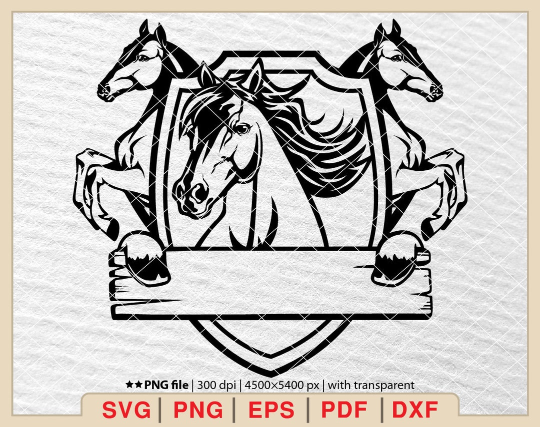 Horse Split Frame Svg ,horse Monogram Svg, Horse Svg Bundle, Horse Head ...