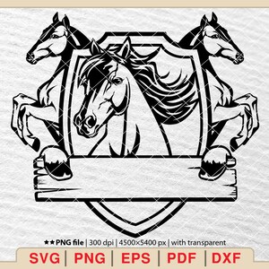 Horse Split Frame Svg ,horse Monogram Svg, Horse Svg Bundle, Horse Head ...