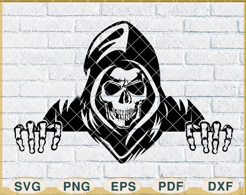 Skull Monogram Frame Svg Skull Svg Halloween Frame Svg - Etsy