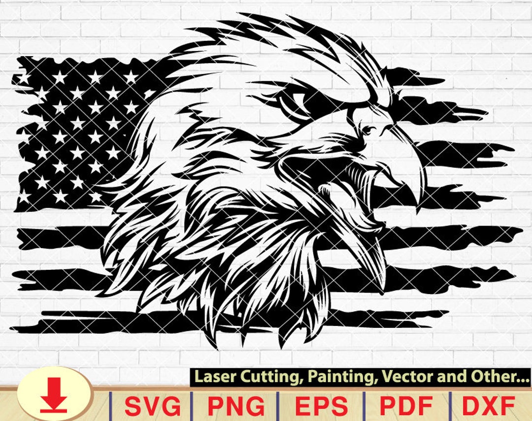 Eagle Through Flag Svg Eagle Flag Svg Eagle USA Svg - Etsy