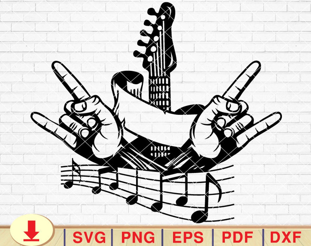 Rock Music Svgmusic Note Svgrock and Roll Music Svgrock - Etsy