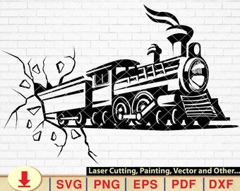 Steam Train Dxf Files - Etsy