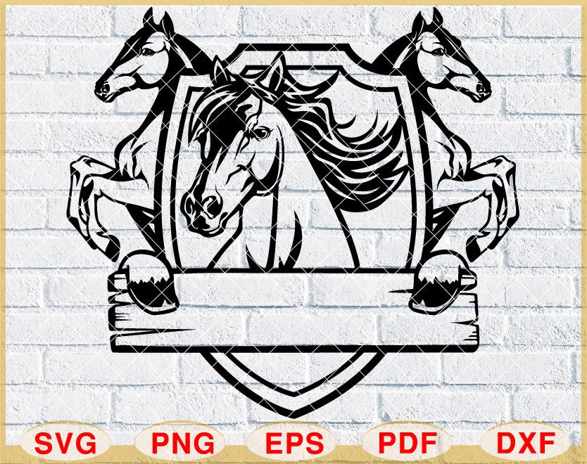 Horse Split Frame Svg horse Monogram Svg Horse Svg Bundle - Etsy UK