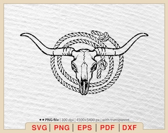 Bull Skull SVG, Cow Skull SVG, Bull Head SVG, Cow Head Svg, Longhorn ...