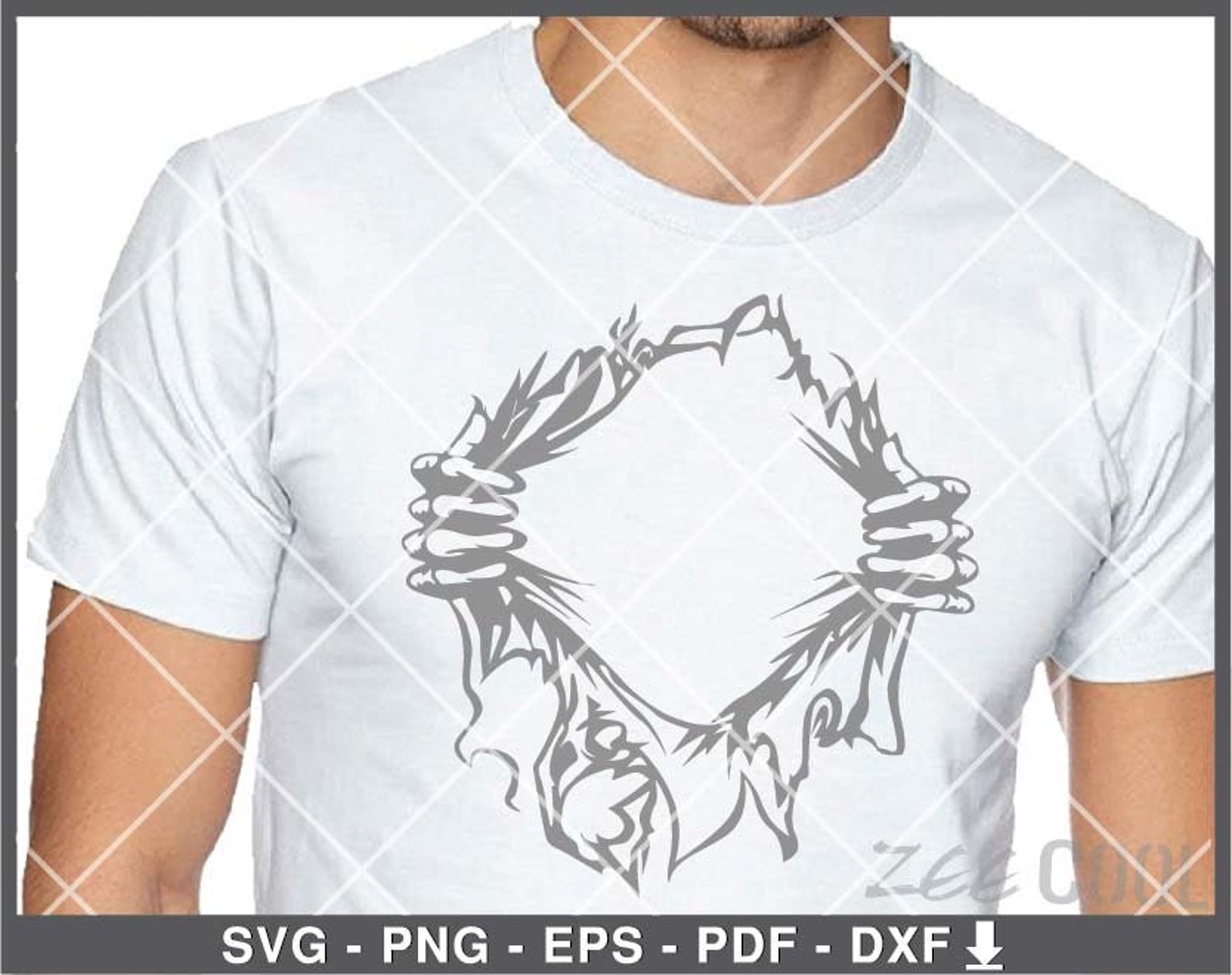 Ripped Svgtear Away Svgripped Open Shirt Svgzombie Hand - Etsy