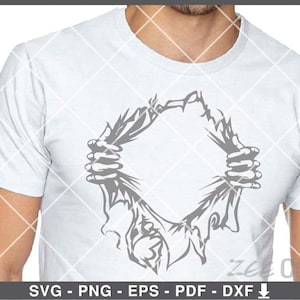 Ripped Svgtear Away Svgripped Open Shirt Svgzombie Hand - Etsy
