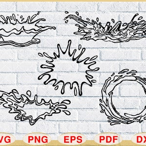 Water Splash Svg Water Wave Svg Splashes Svg Wave Borders - Etsy