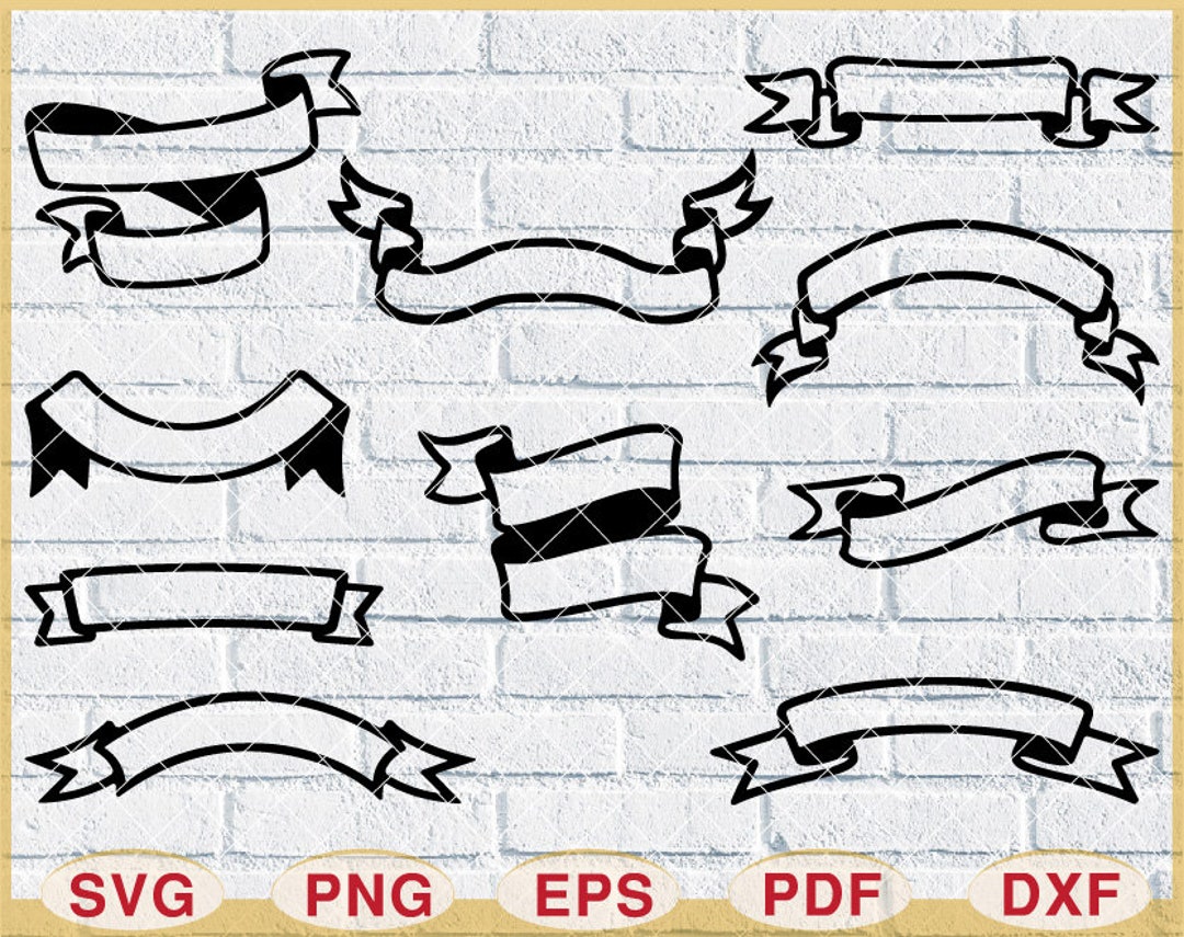 Banner Svg Bundle Banner Ribbon Svg Ribbon Svg Label Svg - Etsy