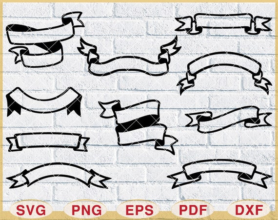 Banner Svg Bundle Banner Ribbon Svg Ribbon Svg Label Svg Etsy