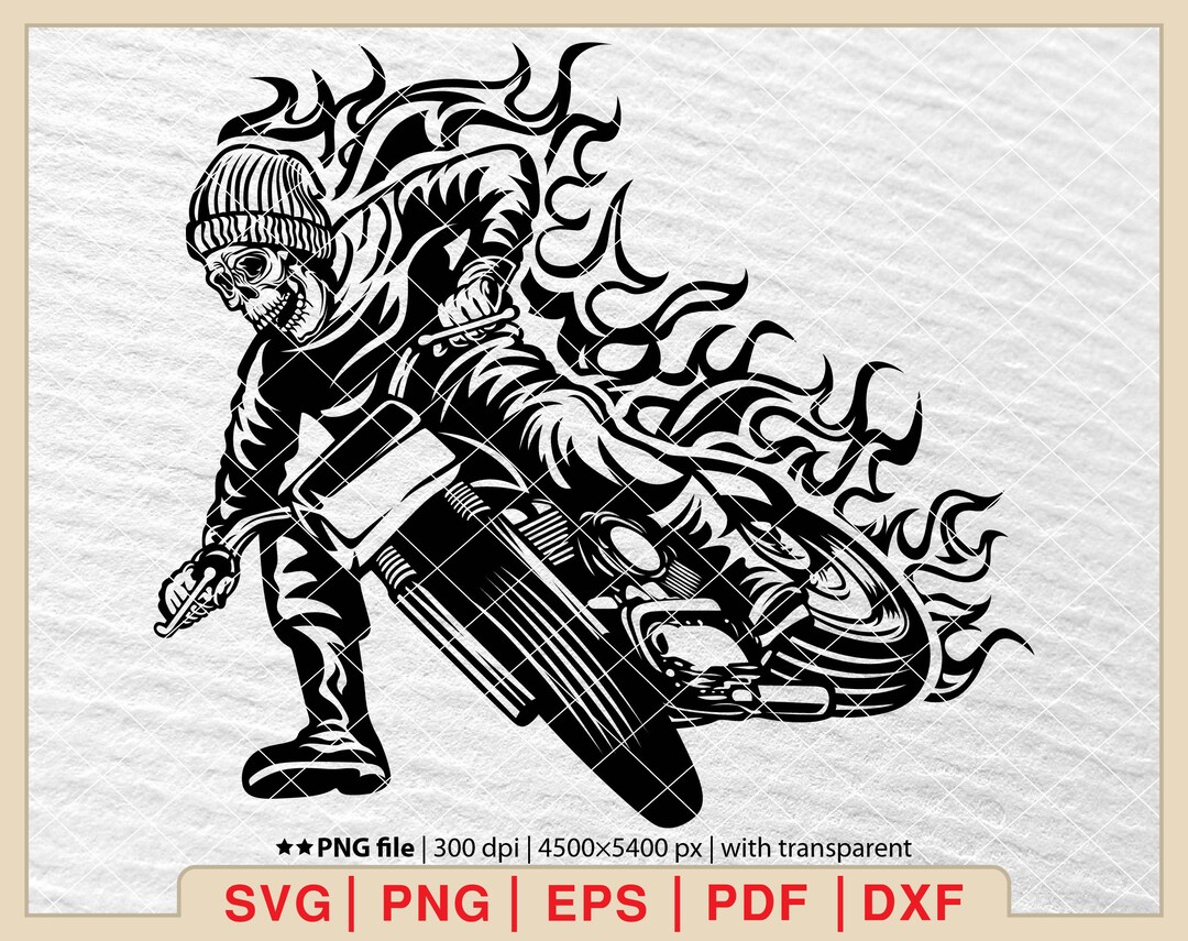 Skeleton Riding Motorcycle Svg, Motorcycle Skull Svg, Motorcycle Rider ...